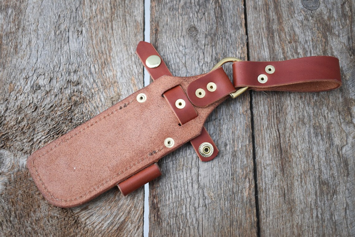 Bushcraft Knife Sheath Leather Knife Sheath Dangler Sheath - Etsy