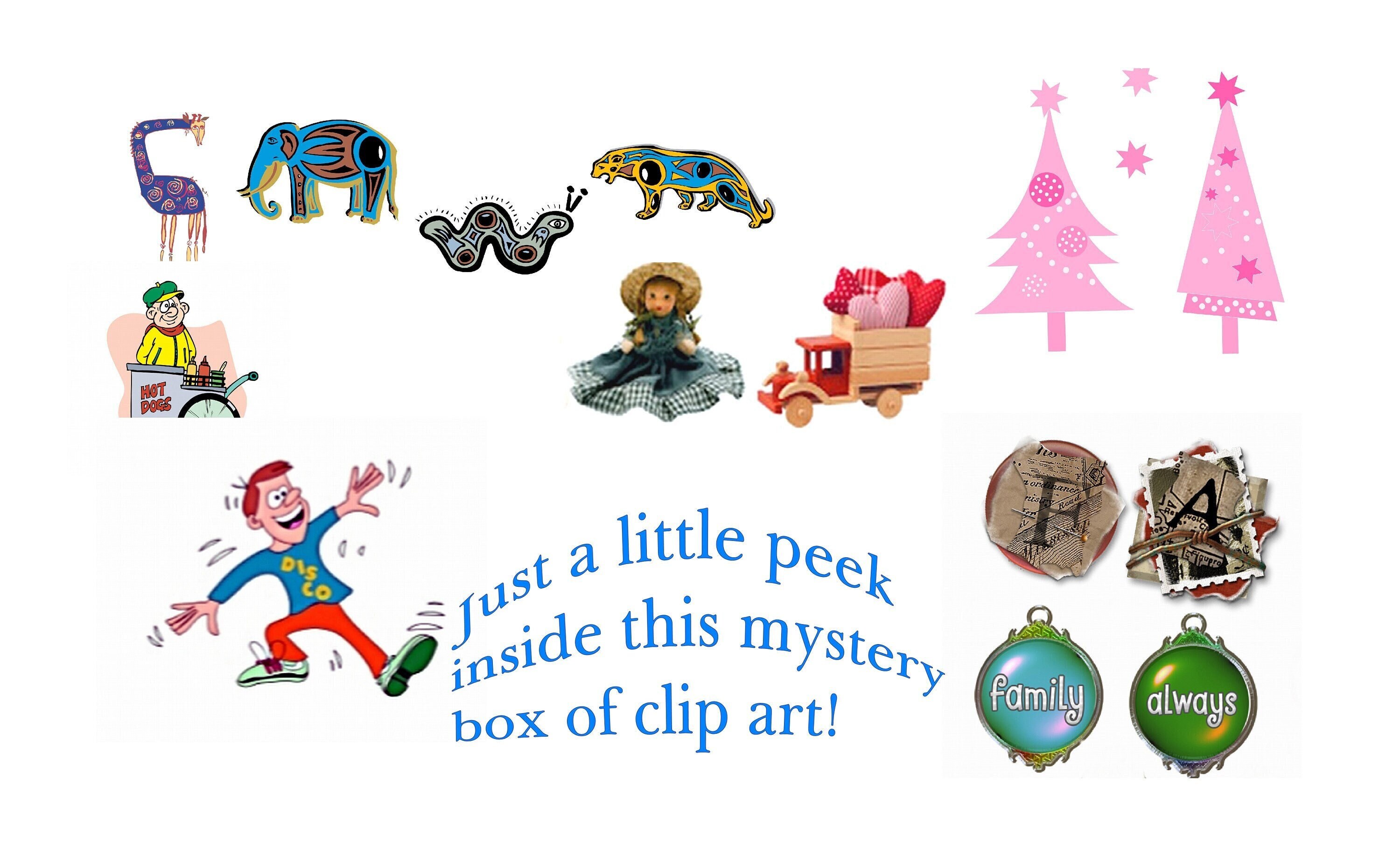 Clipart Mystery Bundle. -BIG 390+ Collection of Unique Clip Art That's ...