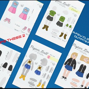 Printable Paper Dolls Kit - A Craft Toy Set W/ Digital Paper Dolls ...