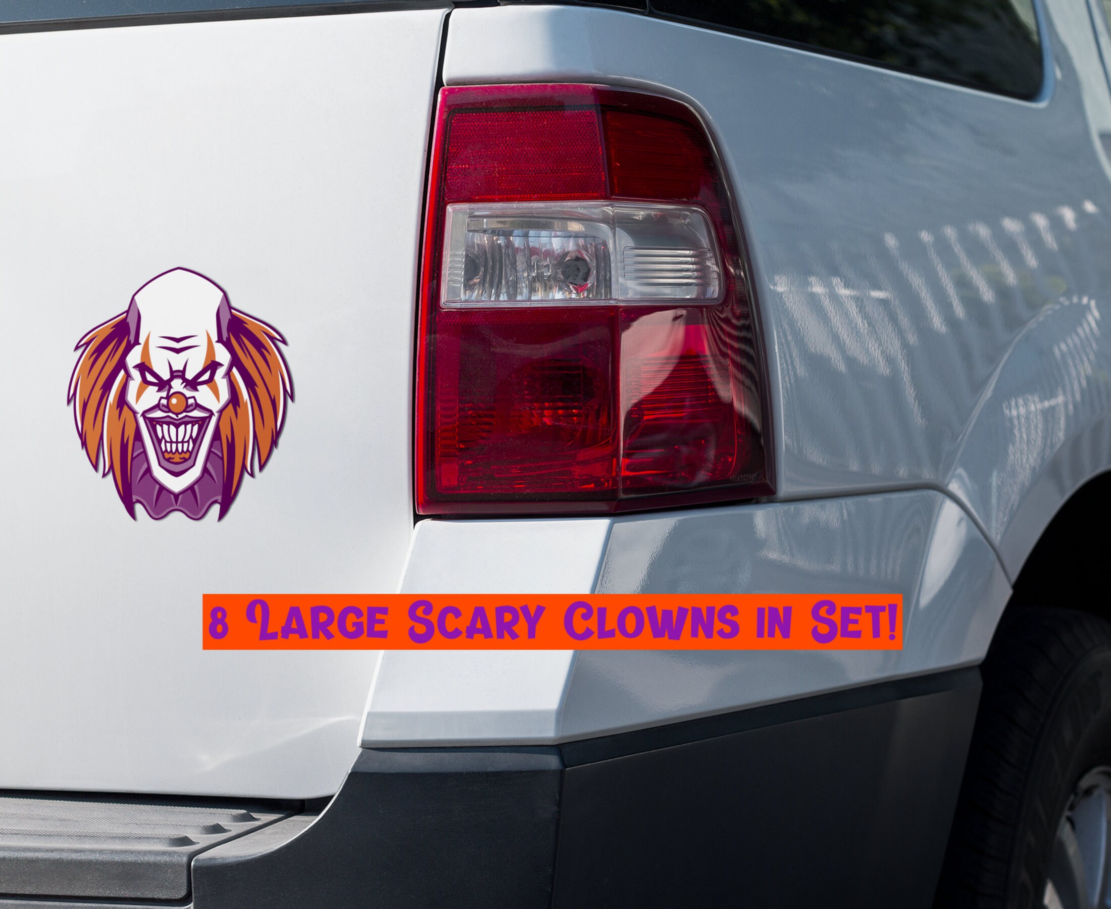 Creepy Clown Sticker Pack, Horror Decals (PNG Digital Download) - Etsy