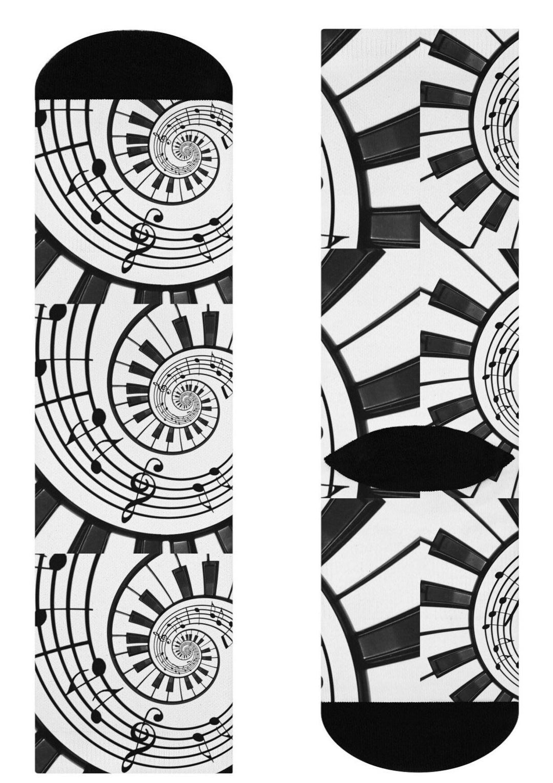 Piano Socks Premium Novelty Crew Socks With Cushions, Soft Comfy, and ...