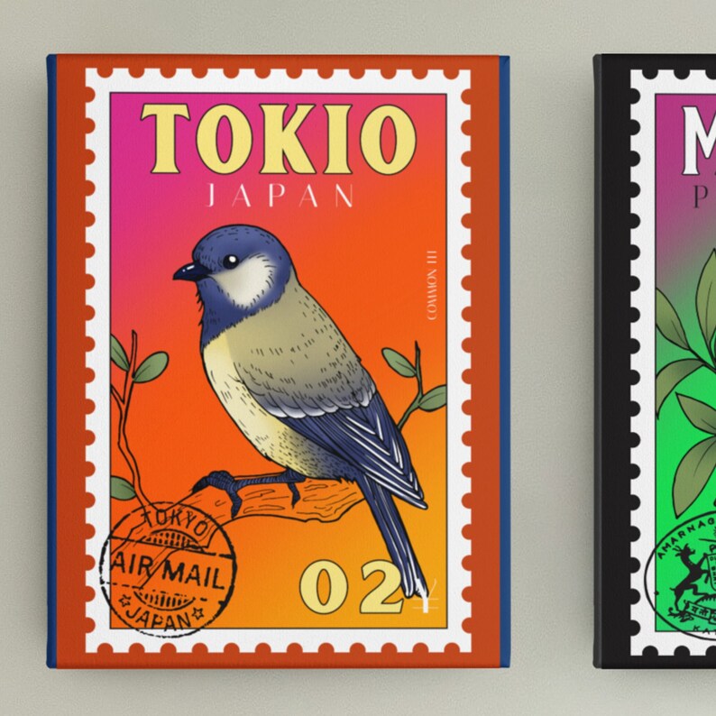 World Bird Stamp Art Prints, Stamp Collector Gift (digital Download) - Etsy