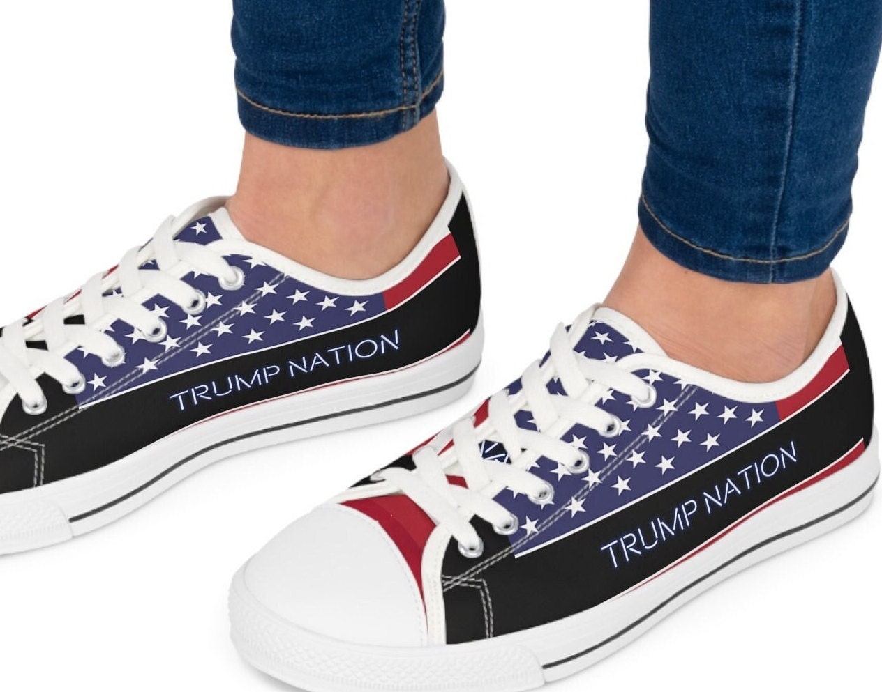 Trump Sneakers, Yep, President Trump Shoes! "trump Nation" Super Comfy ...