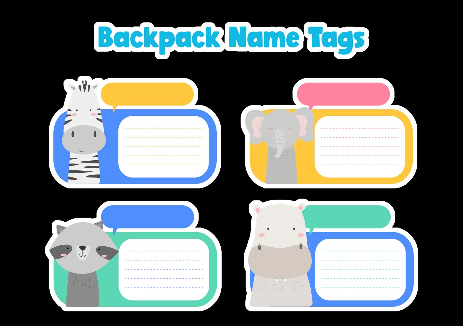 Kids Name Labels - Desk Name Plates, Classroom Name Tags, School Name ...