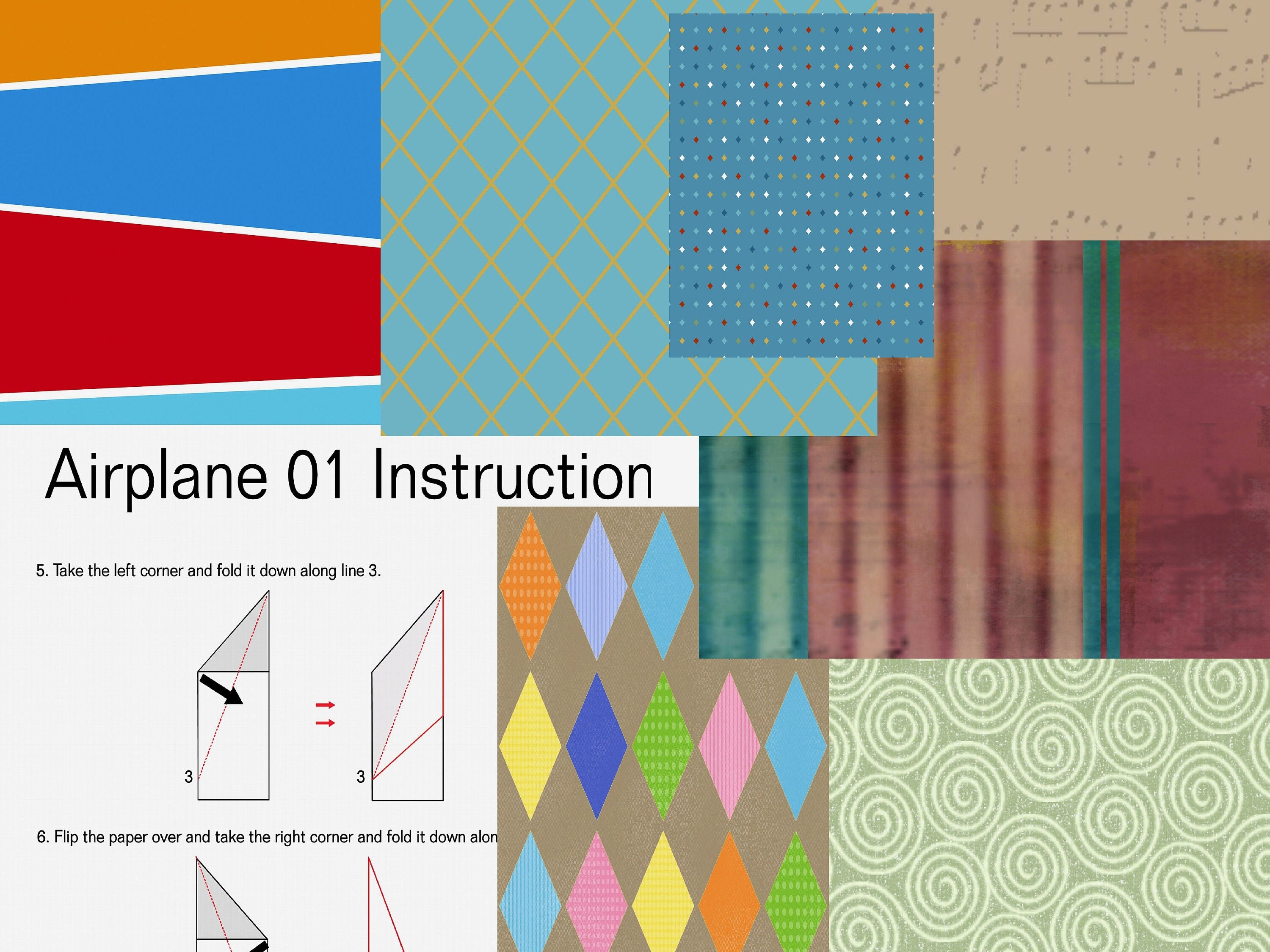 Paper Airplane Kit: 40+ Designer Papers, Origami Instructions (digital ...