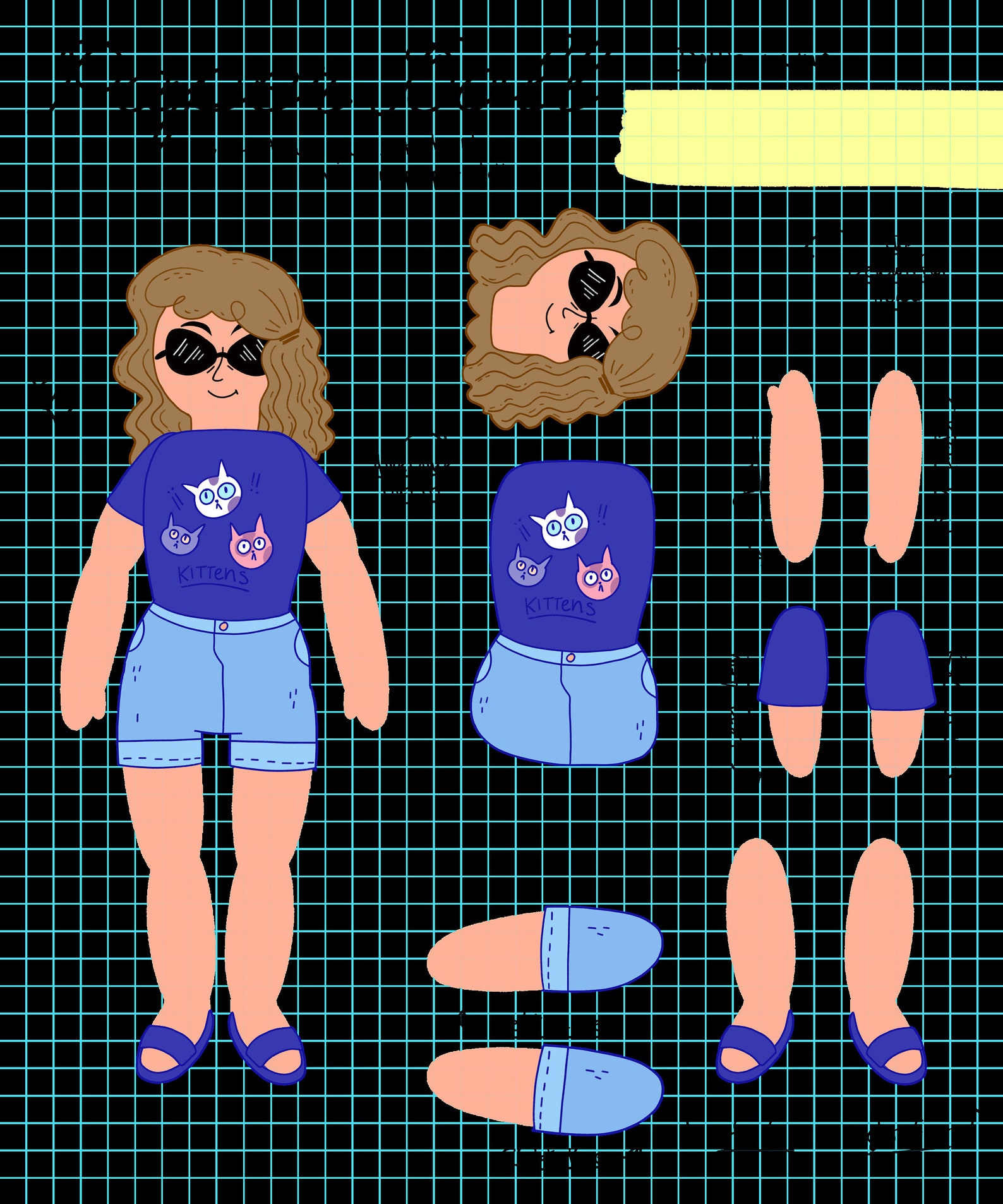 Printable Paper Dolls Kit A Craft Toy Set W/ Digital Paper Dolls, Pets ...