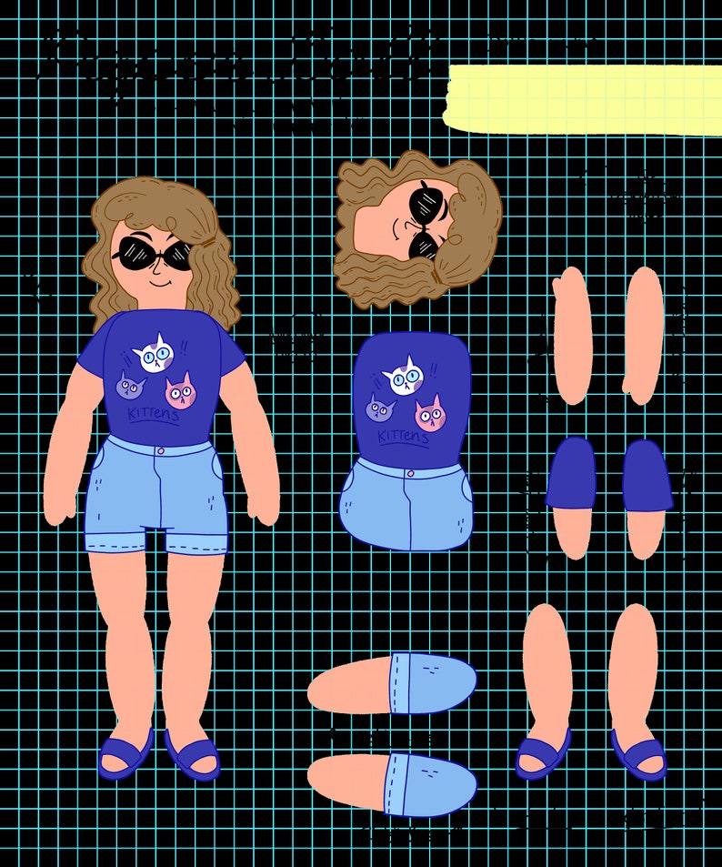 Printable Paper Dolls Kit A Craft Toy Set W/ Digital Paper Dolls, Pets ...