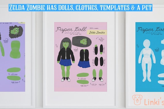 Zombie Paper Doll Printables