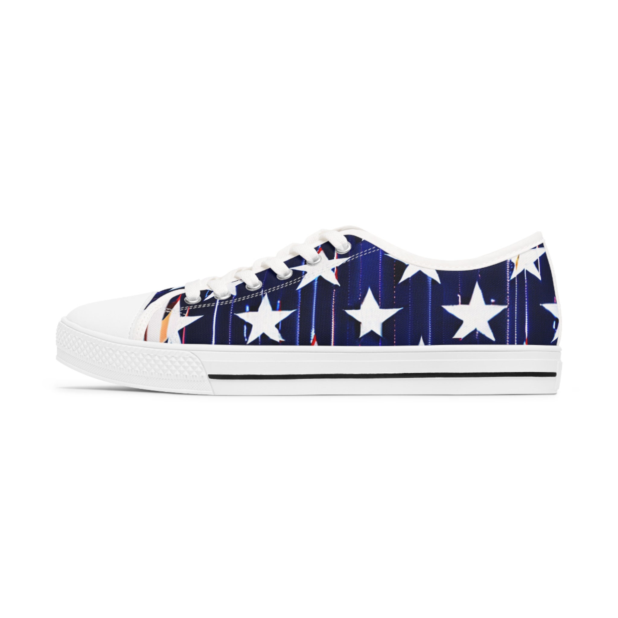 Star Sneakers W/a Denim Blue Background White Stars Dripping - Etsy