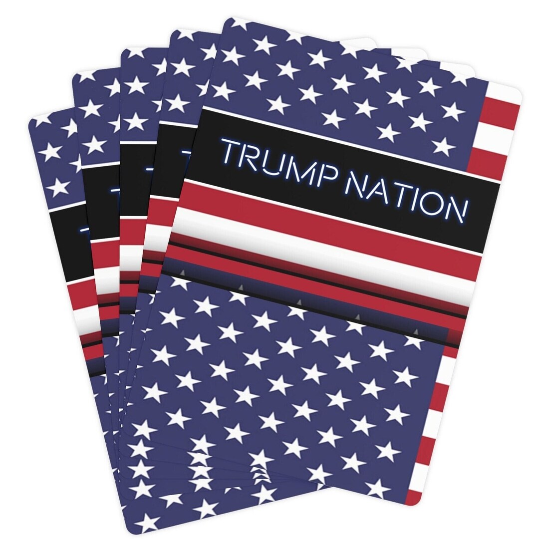 Trump Merch Playing Cards/poker Cards W/ 'trump Nation in the Center ...