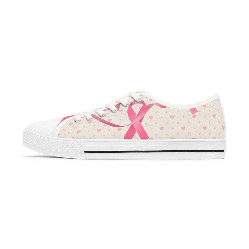 Pink Ribbon Run, Breast Cancer Sneakers for Women. Features Tiny Pink ...