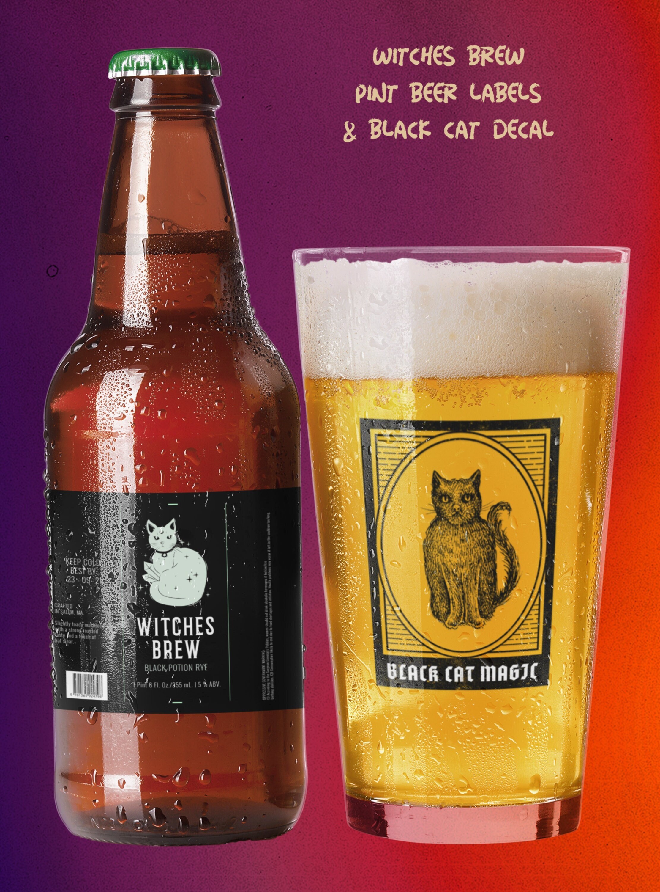 Beer Bottle Labels Stickers Sublimation Transfers Digital - Etsy