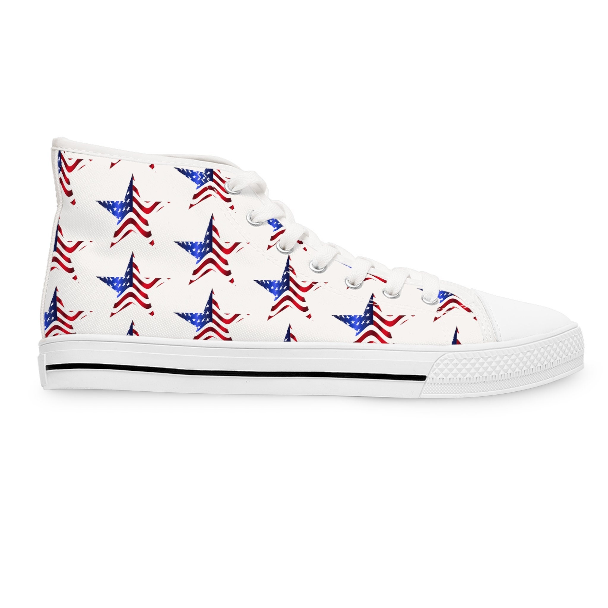 Star Sneakers With Flags Inside USA Flag in Stars on These - Etsy