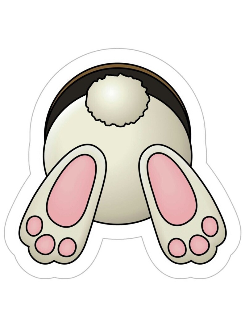 Bunny Butt Sticker, Waterproof Vinyl Decal, Laptop, Car, Skateboard - Etsy
