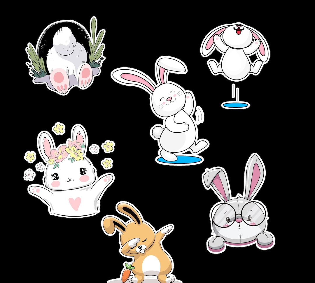Kawaii Bunny Stickers. 80+ Cute Bunny Decals to Love Forever! Come on ...