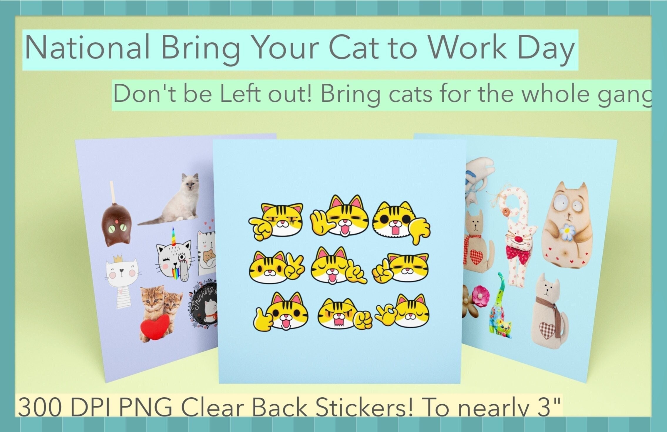 Kawaii Cat Sticker Pack: Cute Cat Sticker Shop No. 2 40 Stickers ...