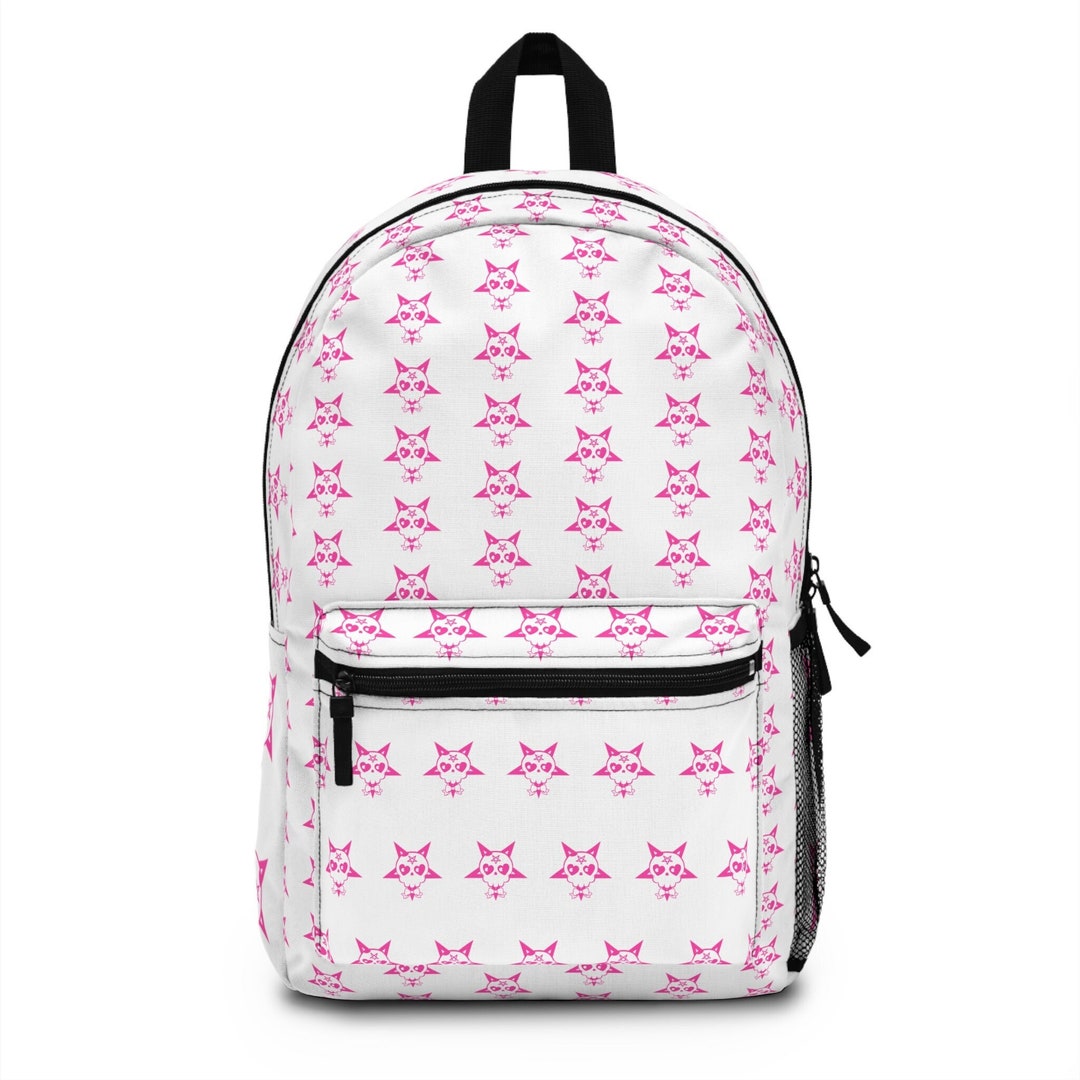 Goth Backpack in Pink and White. Gothic Fashion for the Girls. Kawaii ...