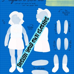 Printable Paper Dolls Kit - A Craft Toy Set W/ Digital Paper Dolls ...