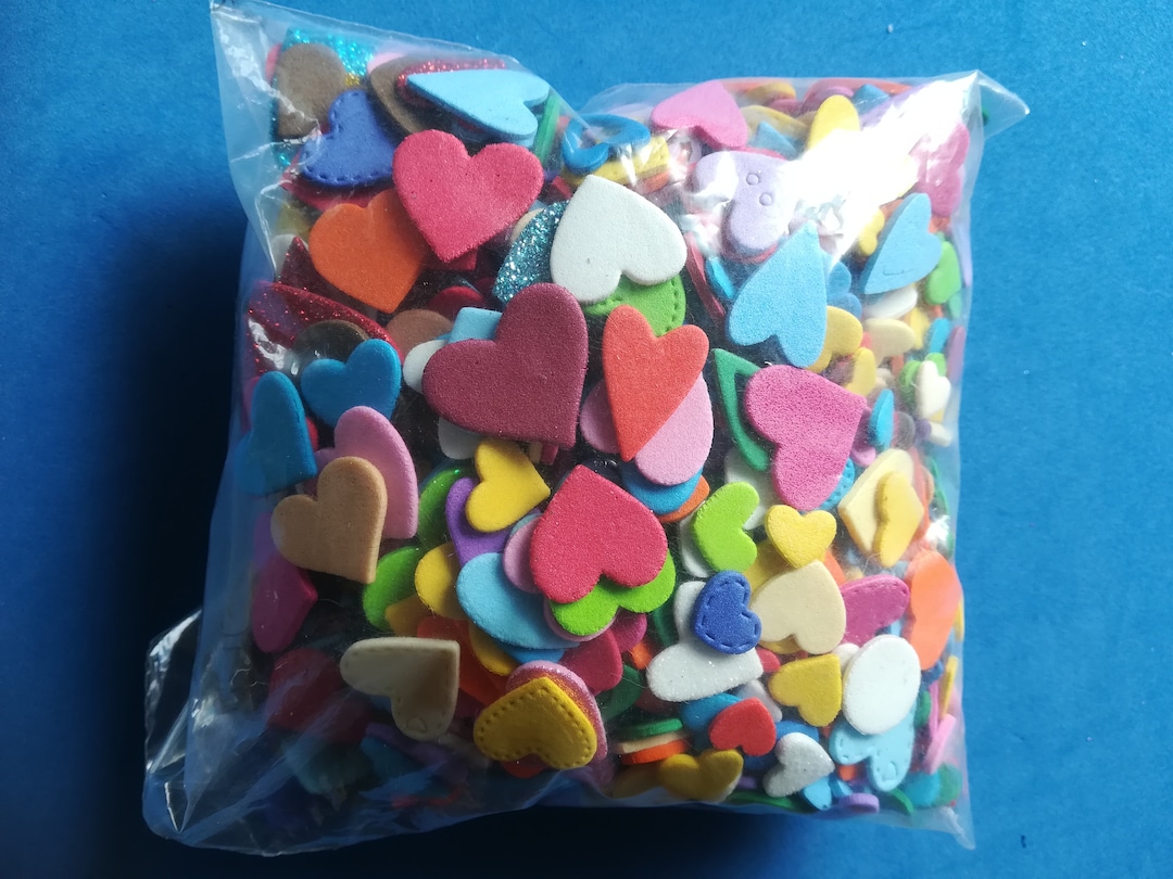 100 Eva Foam Rubber Hearts. - Etsy