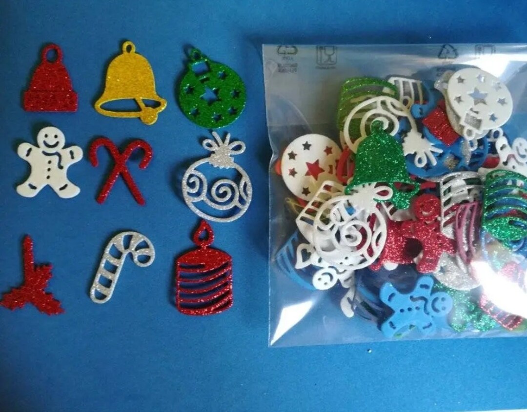 50 Die-cut Eva Foam Rubber Christmas Subjects, Christmas Trees, Little ...