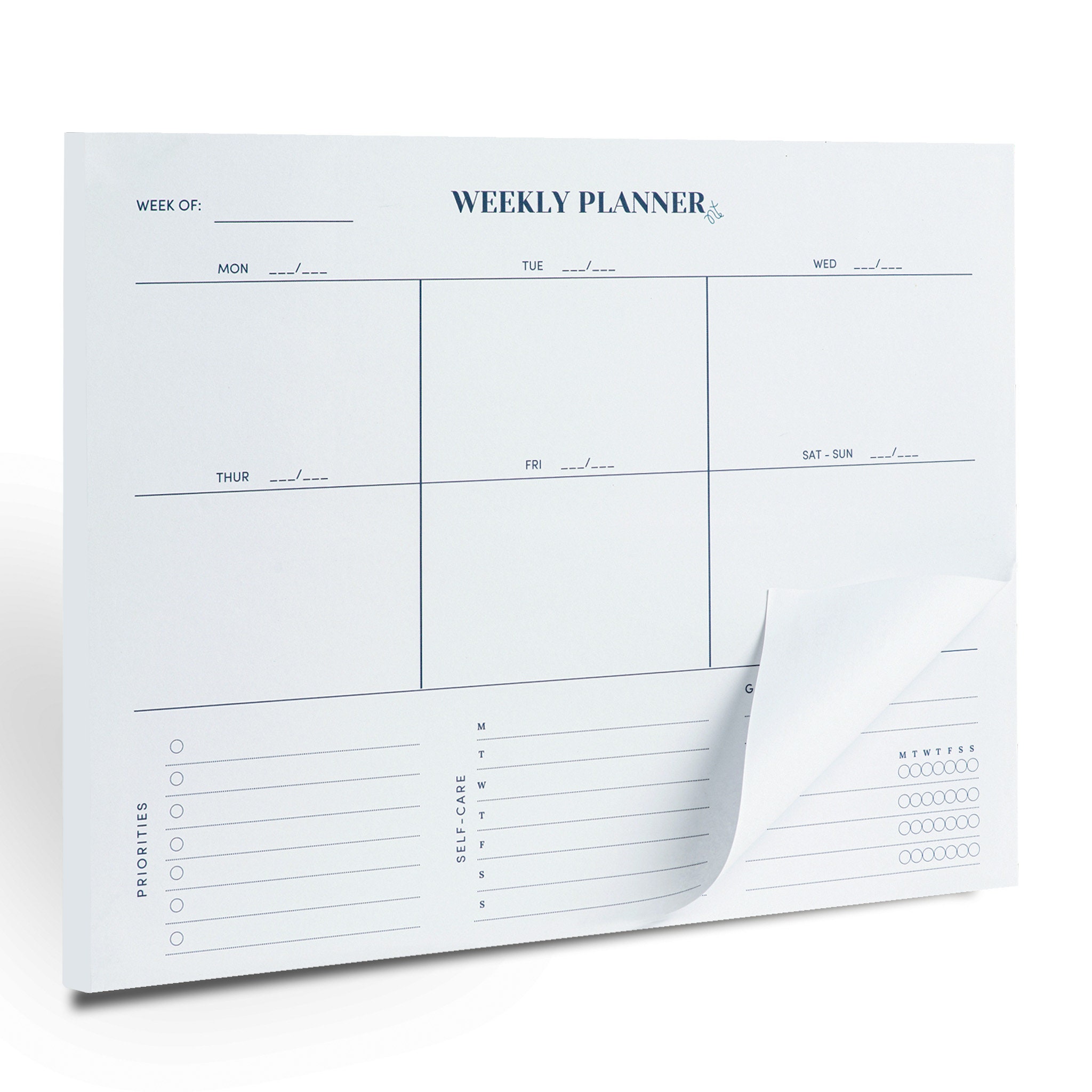 Weekly Planner Pad Tear off 52 Undated Weekly Planner, Weekly to Do ...