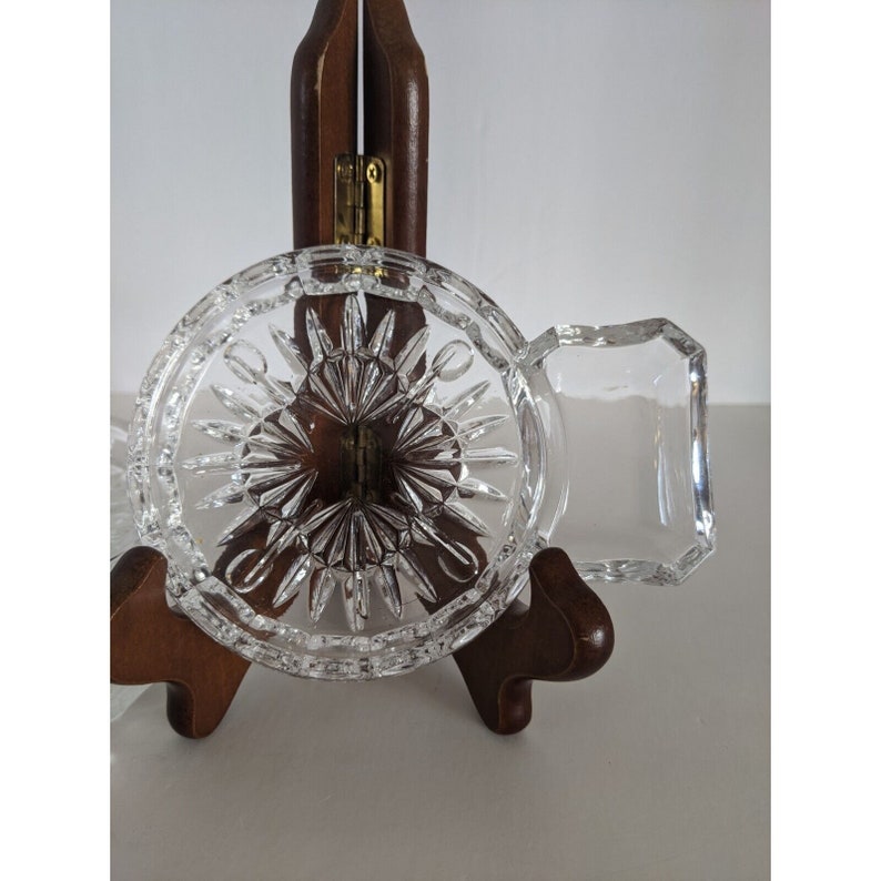 Vtg Shannon Crystal by Godinger Freedom Pattern Crystal Coaster Spoon ...