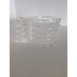 Vtg Shannon Crystal by Godinger Freedom Pattern Crystal Coaster Spoon ...