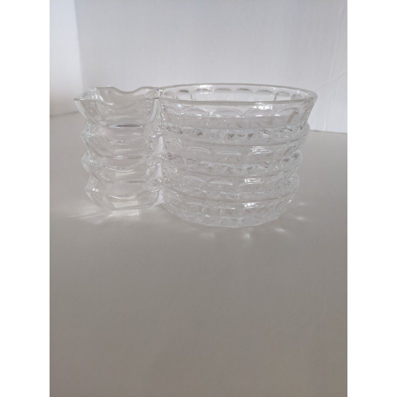 Vtg Shannon Crystal by Godinger Freedom Pattern Crystal Coaster Spoon ...