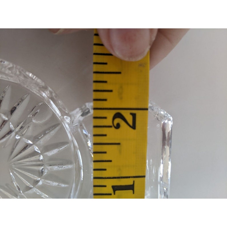 Vtg Shannon Crystal by Godinger Freedom Pattern Crystal Coaster Spoon ...