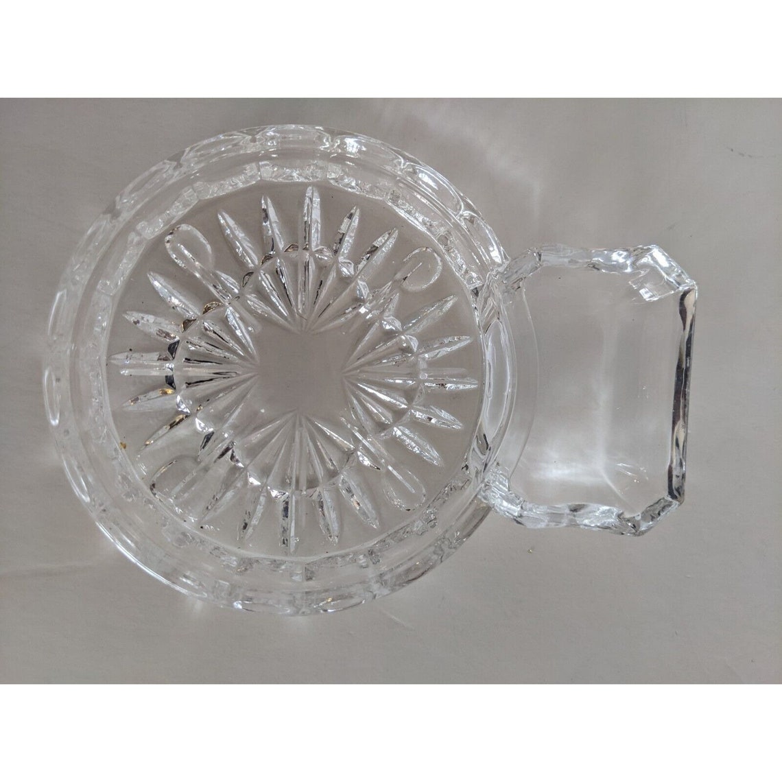 Vtg Shannon Crystal by Godinger Freedom Pattern Crystal Coaster Spoon ...