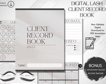Lash Tech Client Record Book - Etsy