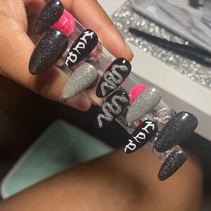 Reputation Era Taylor Swift Nails - Etsy
