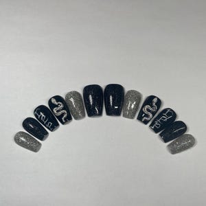 Reputation Era Taylor Swift Nails - Etsy