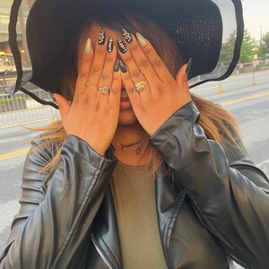 Reputation Era Taylor Swift Nails - Etsy