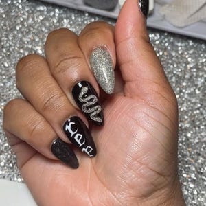 Reputation Era Taylor Swift Nails - Etsy