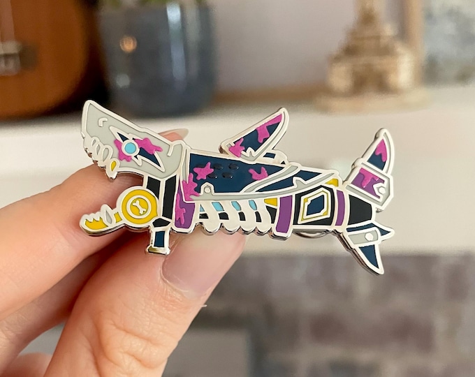 Shark Launcher Enamel Pin, Jinx Arcane Pin, Hard Enamel Pin, Pin ...