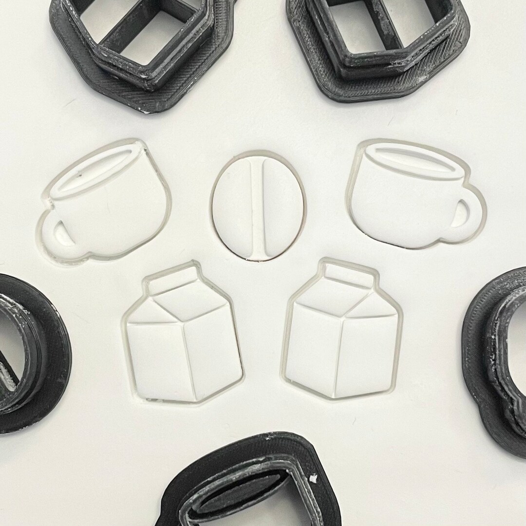 Latte Cutter Collection, Coffee Clay Cutters, Fondant Cutters, Cookie ...