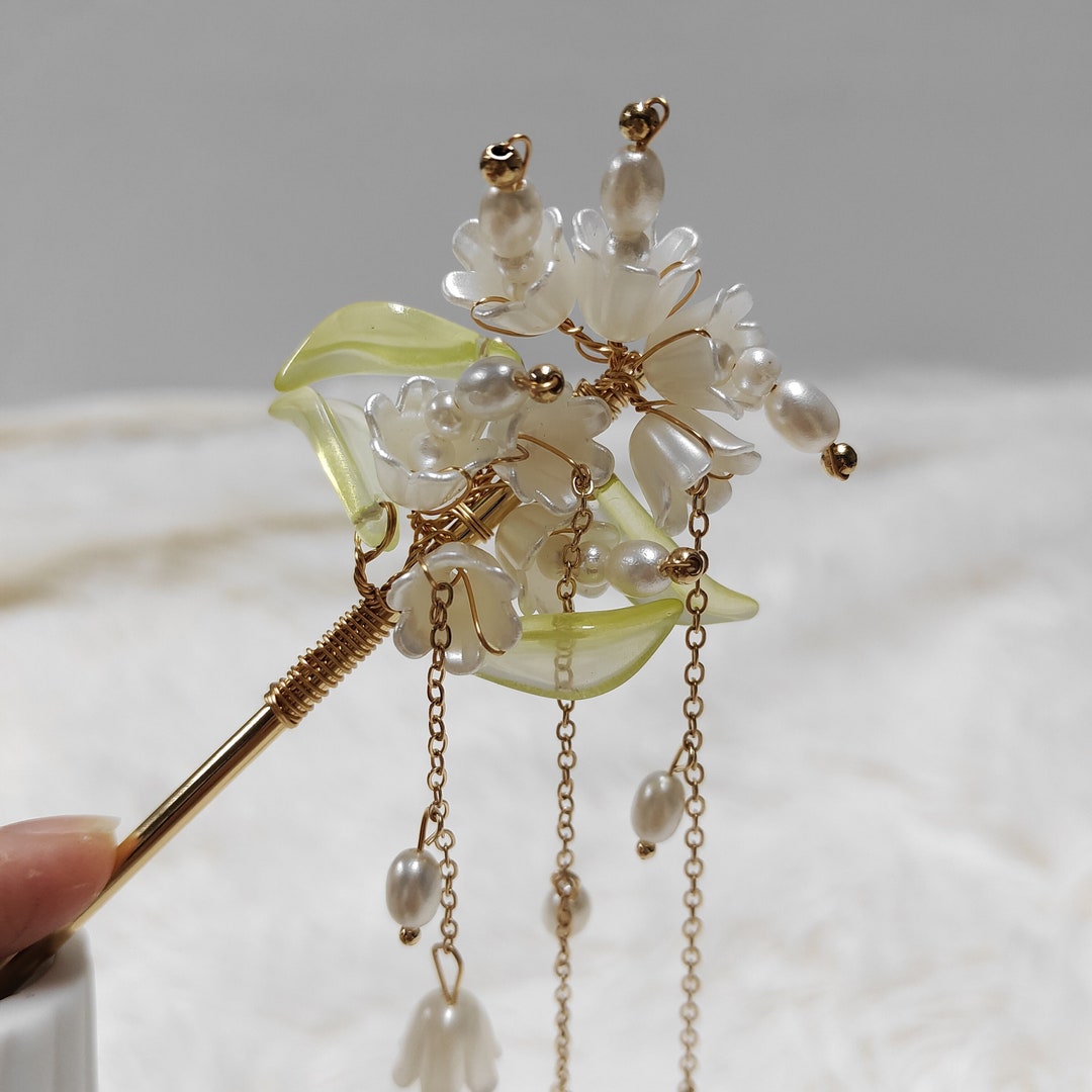 Flower Hair Stick, Tassels Hair Pins, Chinese Hair Fork, Ancient Hair ...