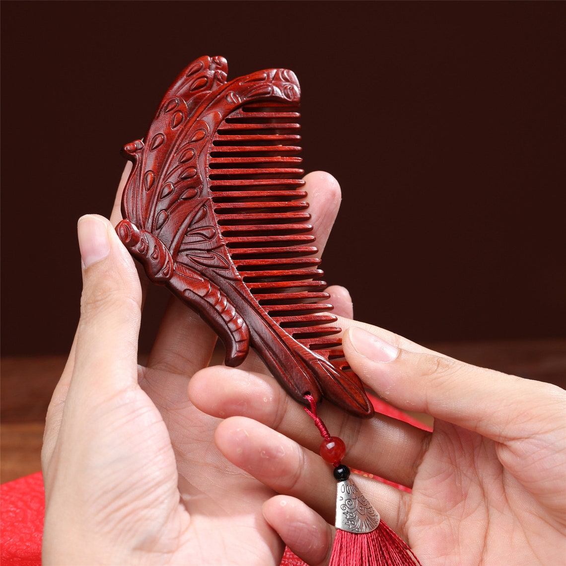 Solid Wood Comb Vintage Hair Stick Tassel Comb Comb Hairpin - Etsy