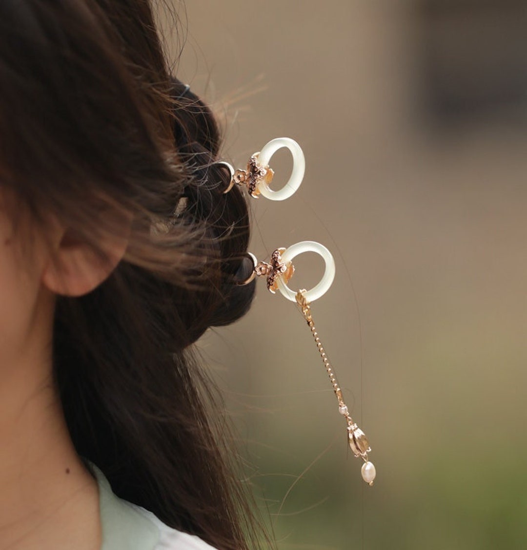 Tassels Hair Fork, U Shape Bun Holder, Vintage Chinese Hair Accessories ...