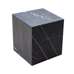 Pietra Grey Marble Side Table, Marble Side Table, Marble Plinth, Marble ...