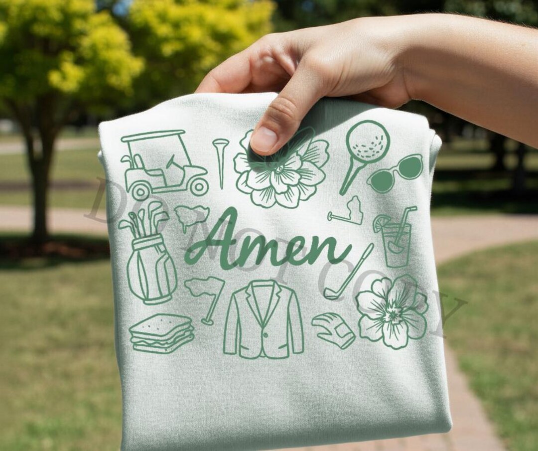 Amen Golf Dtf Transfer Ready to Press | Masters Inspired Country Club ...