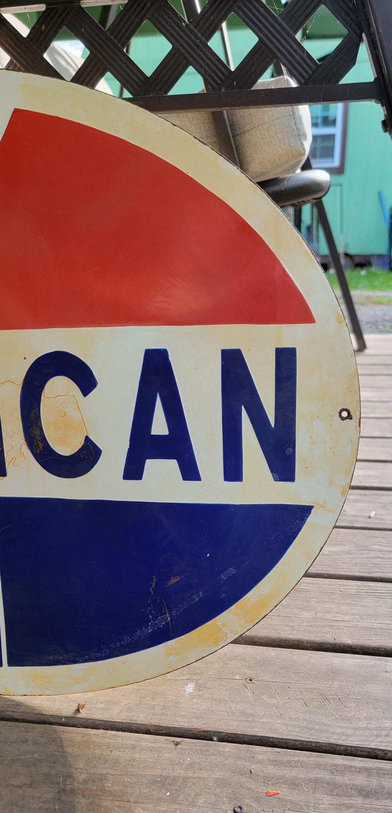 American Gasoline Vintage Porcelain Sign - Etsy