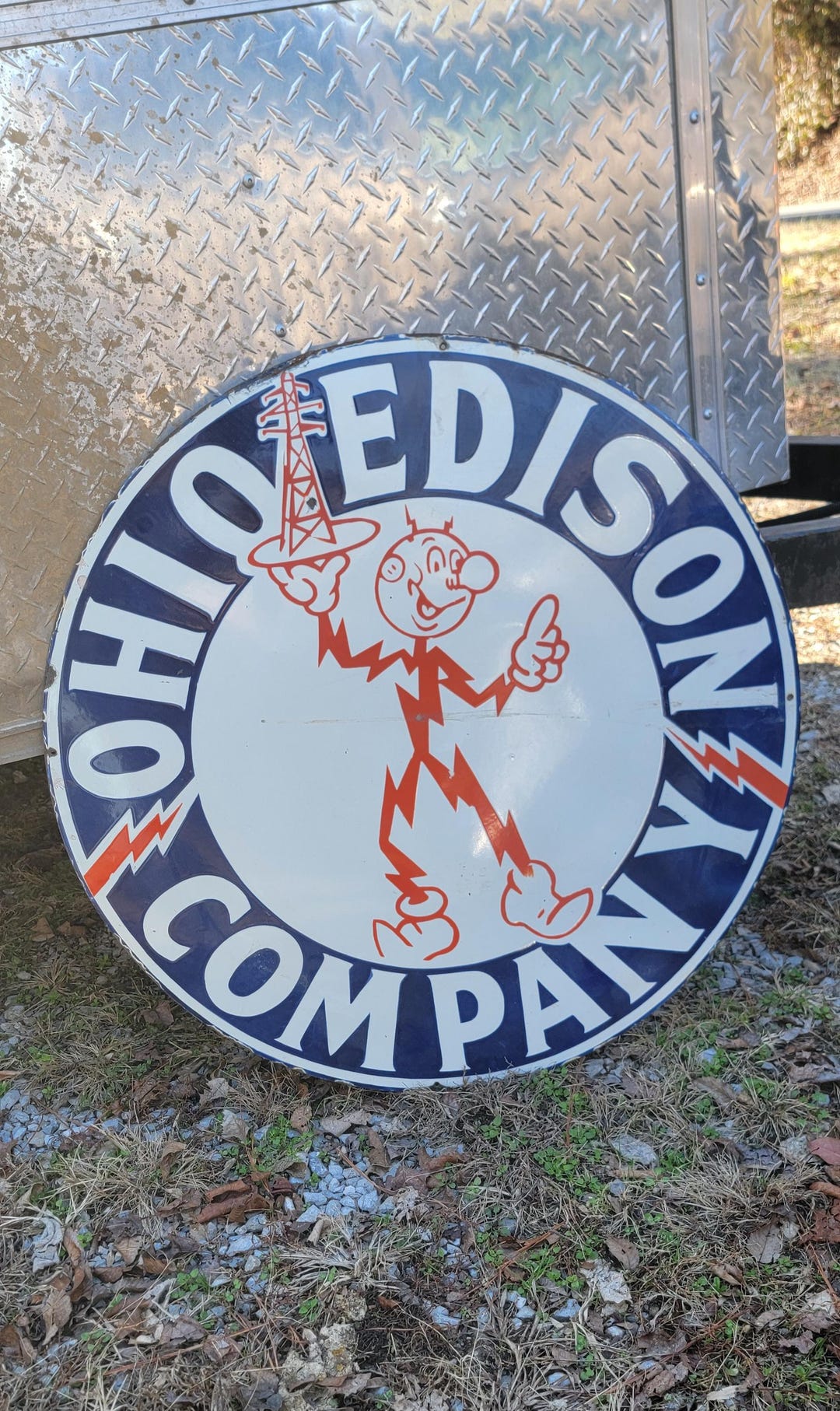 Ohio Edison Company reddy Kilowatt Vintage Porcelain Sign - Etsy