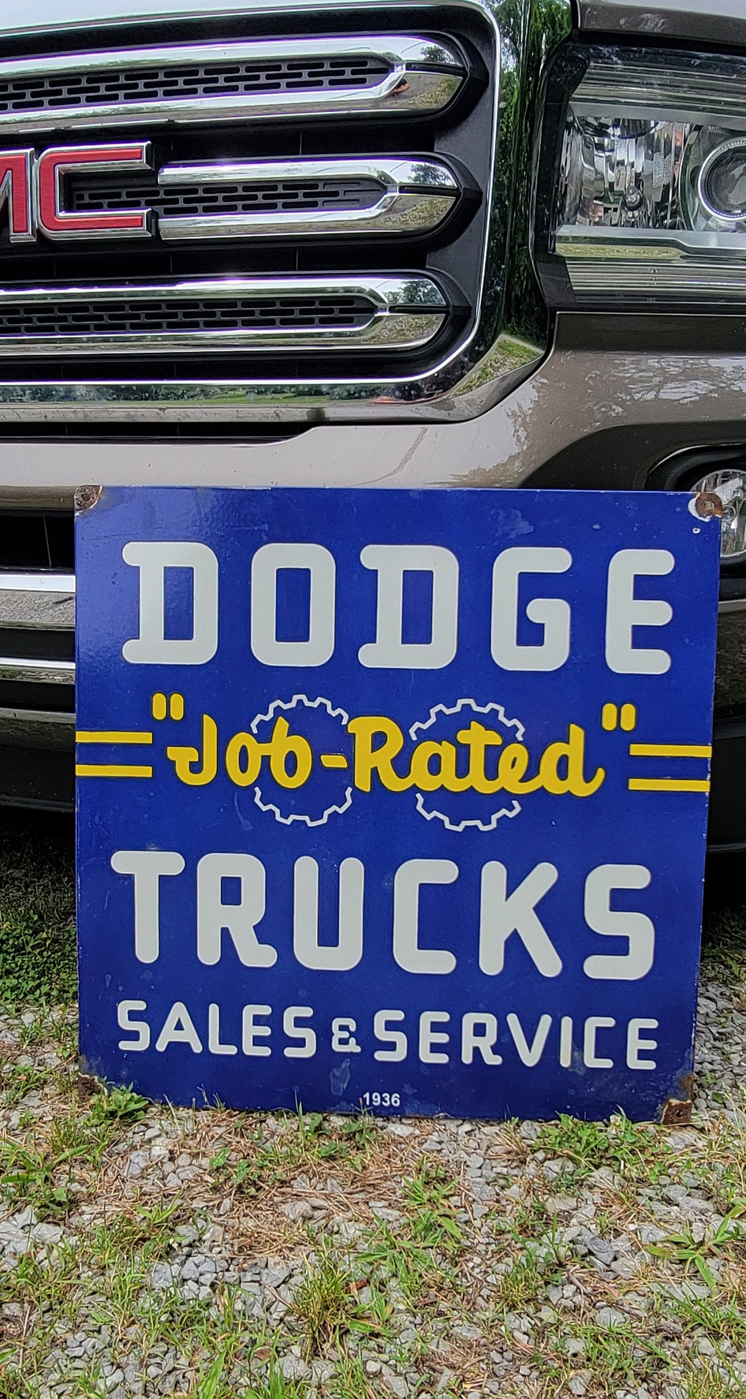 Vintage Dodge Trucks Porcelain Sign - Etsy