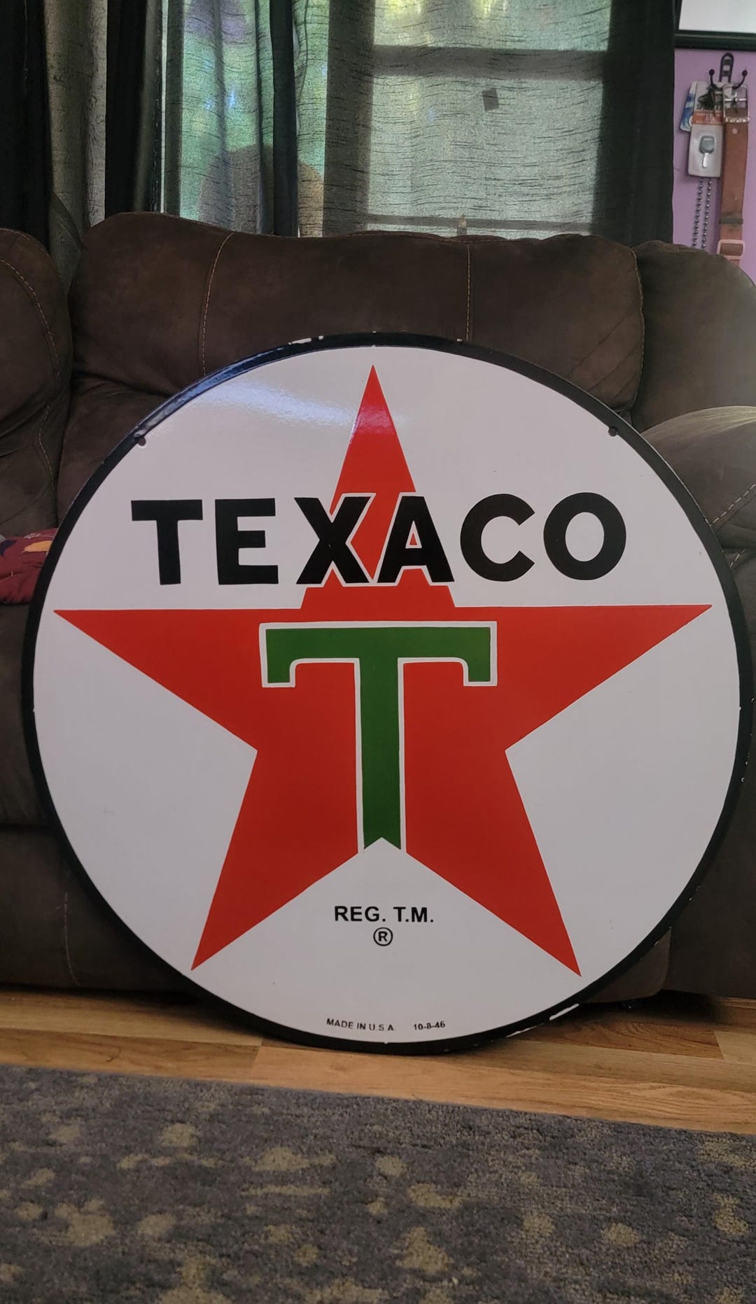 Texaco Double Sided Porcelain Sign - Etsy