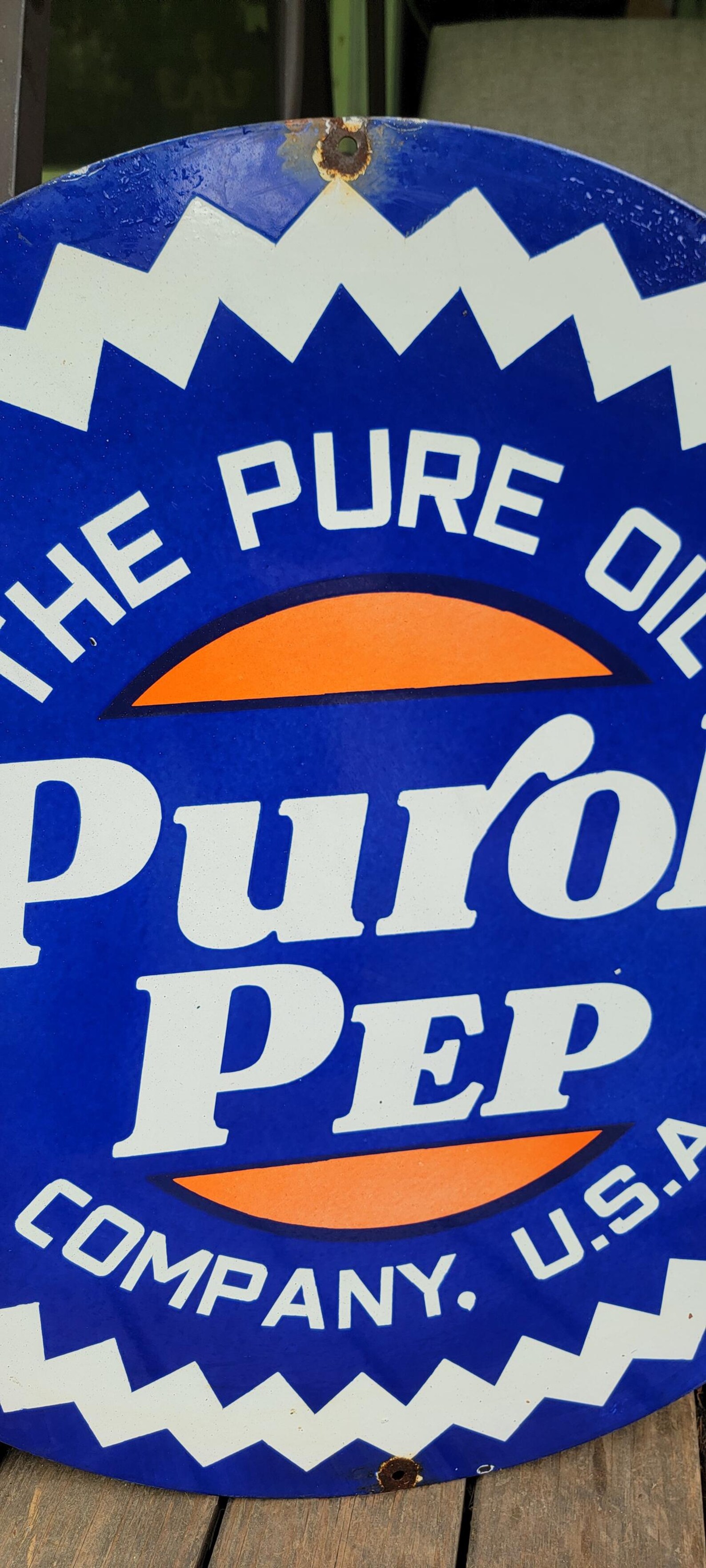 Pure Oil Porcelain Sign - Etsy