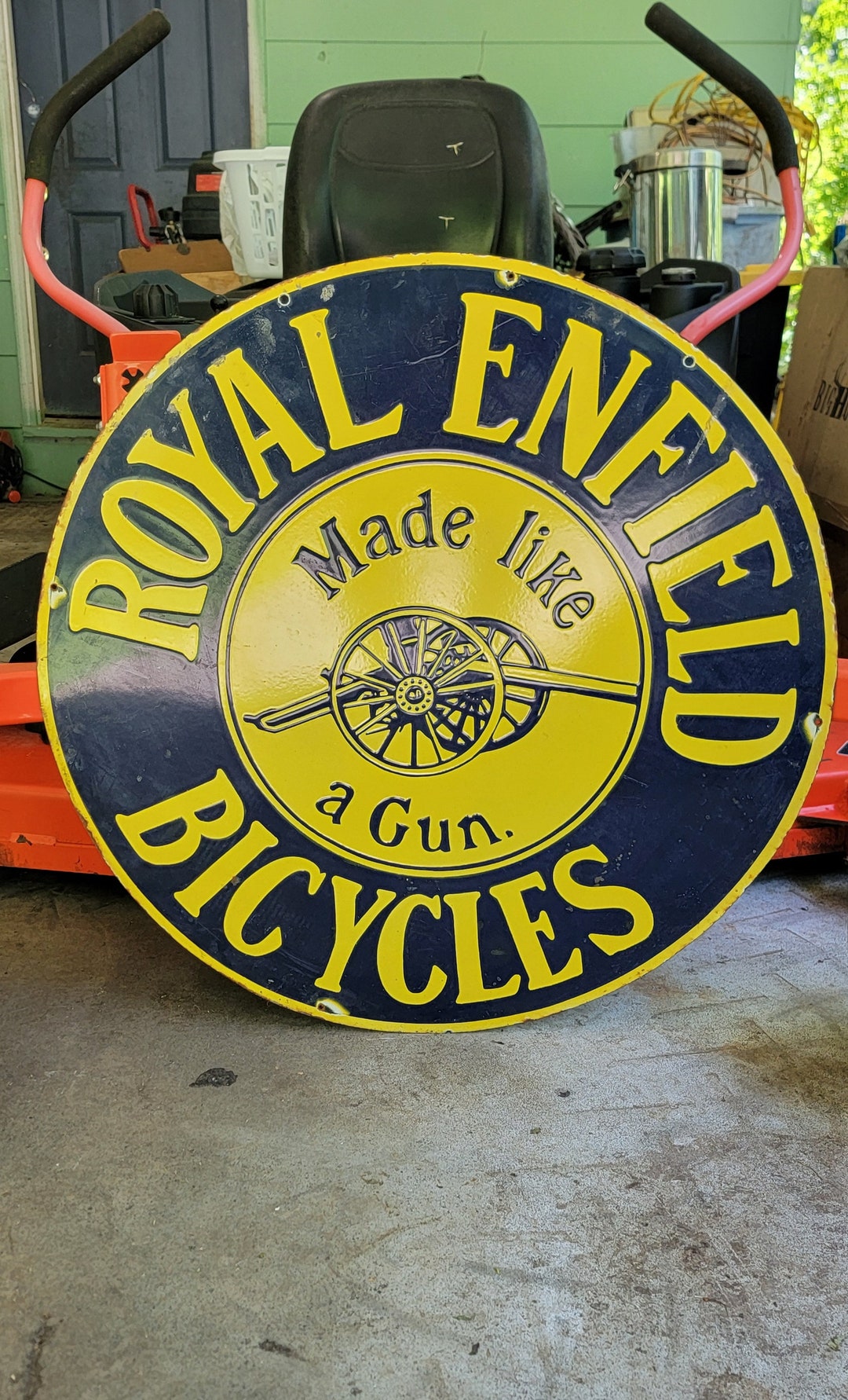 Vintage Royal Enfield Bicycles Porcelain Sign - Etsy