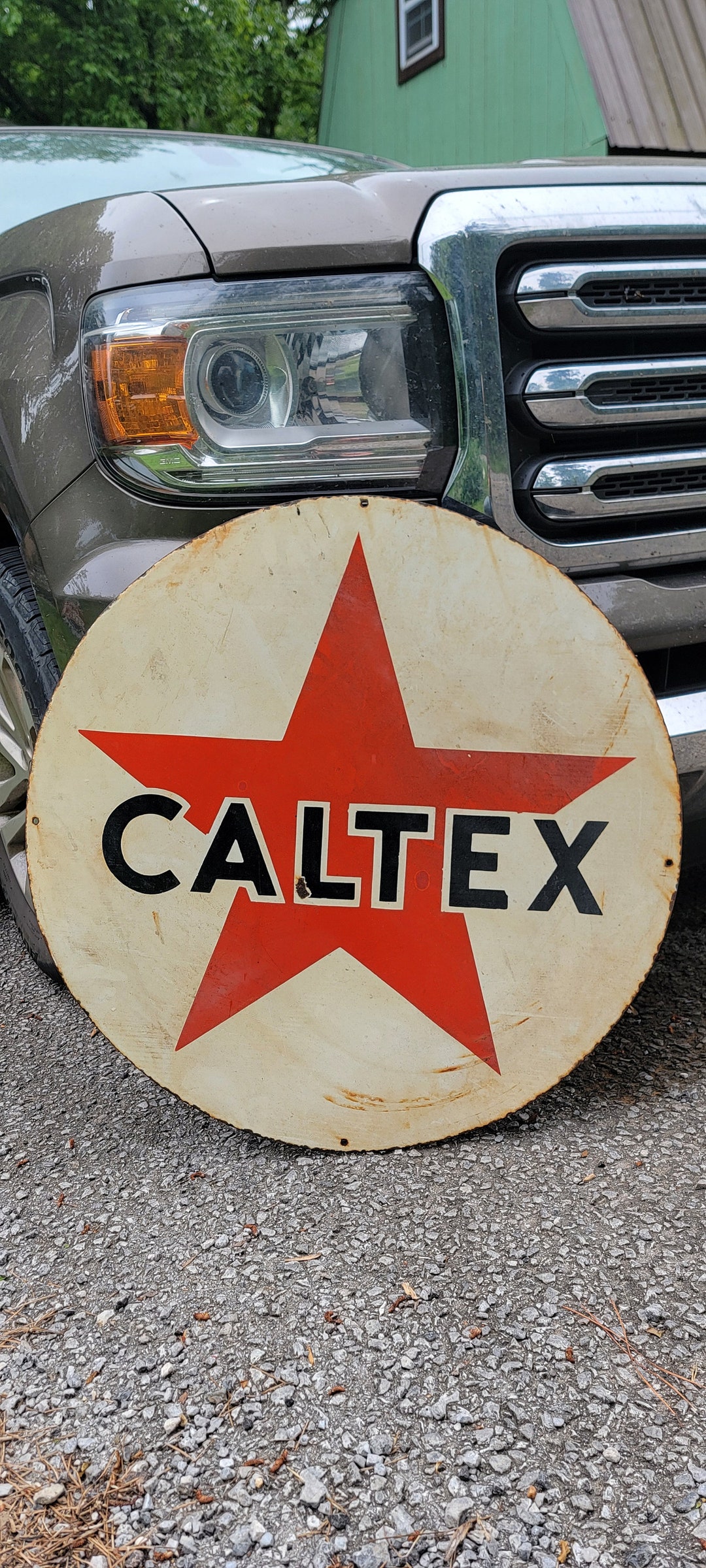 Vintage Caltex Gasoline Porcelain Sign - Etsy