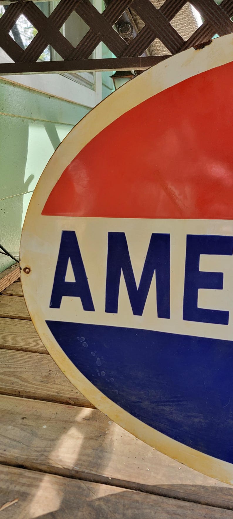 American Gasoline Vintage Porcelain Sign - Etsy